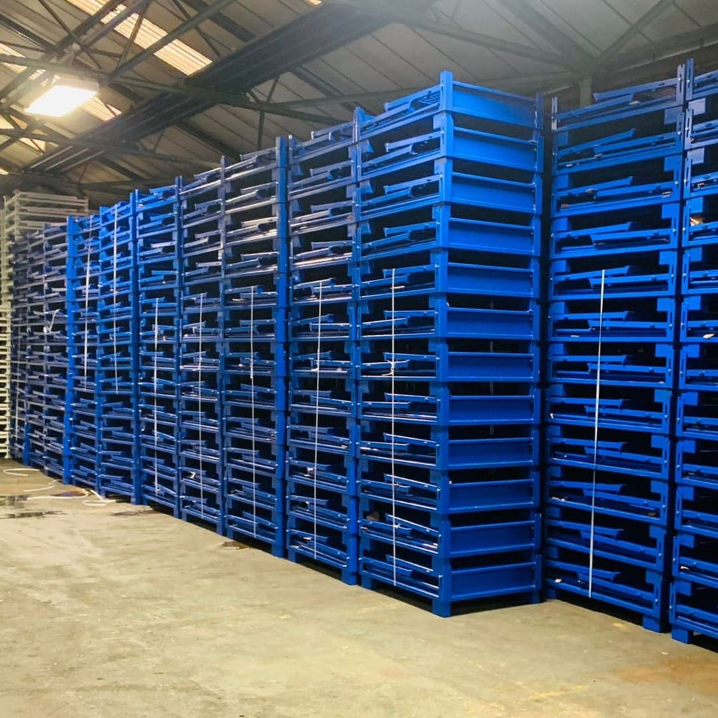 Collapsible Pallet Cage 800KG (Gitterbox Pallets) £185, Powdercoated.