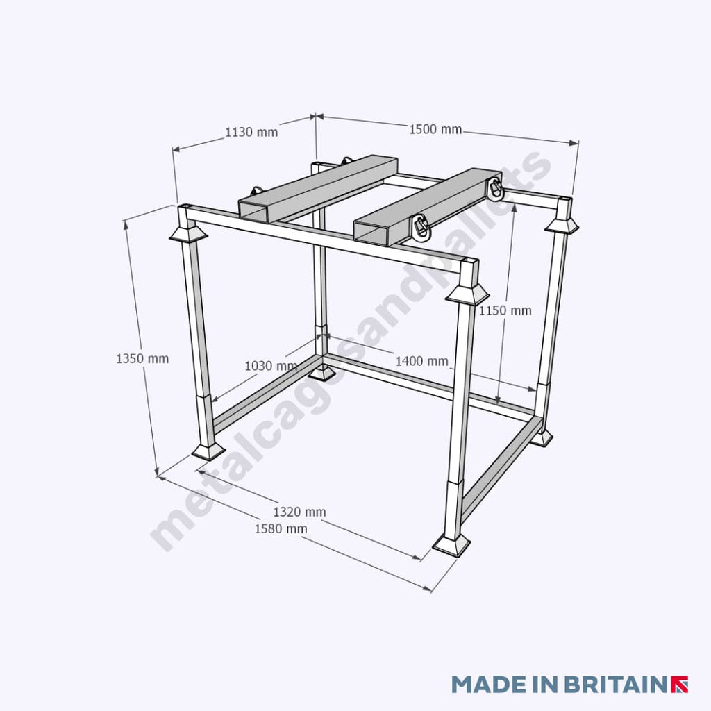 Bulk Bag Filling Frame with Removable Top for UK & Euro Pallets