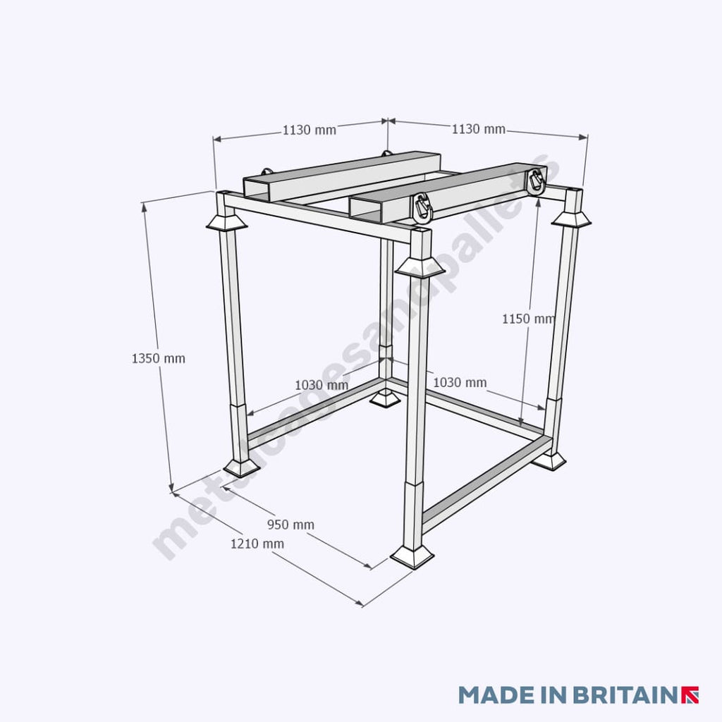 Bulk Bag Filling Frame with Removable Top for UK & Euro Pallets