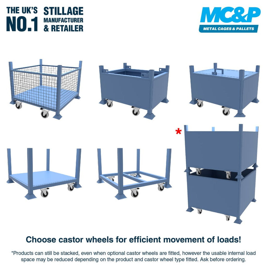 Metal Stillage with Solid Sides & Open Front - Customise From £180