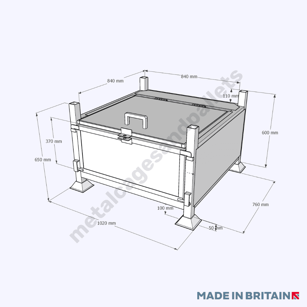 Large Lockable Site Box, Drop Front & 1000KG Capacity £330