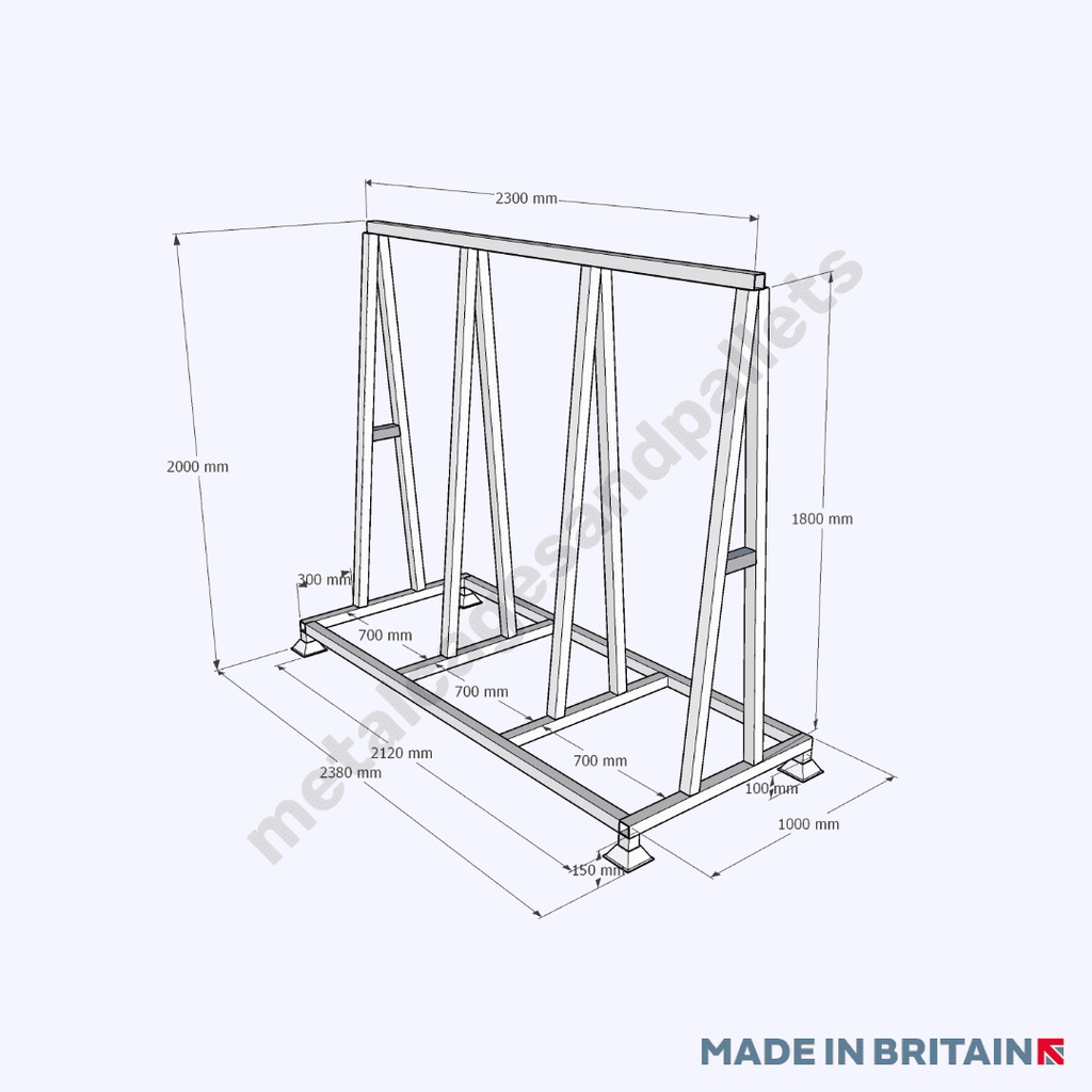 A Frame Stillage For Glass, Sheet & Board Storage. From £440