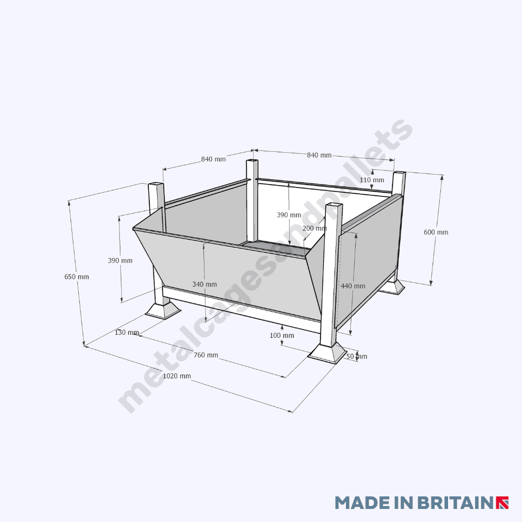 Metal Chute Stillage £245 - Customise & Buy Now!