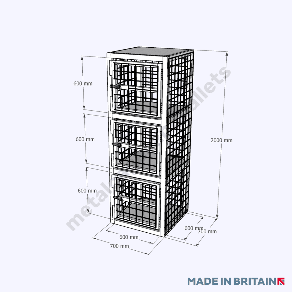 Heavy Duty Gas Bottle Cylinder Cages - With Shelves £725