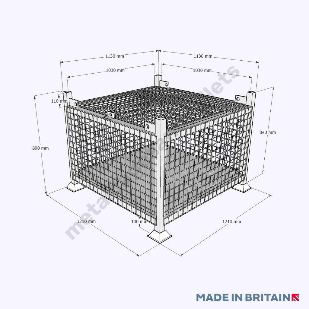 Crane Lifting Lockable Stillage Cage - Customise from £410