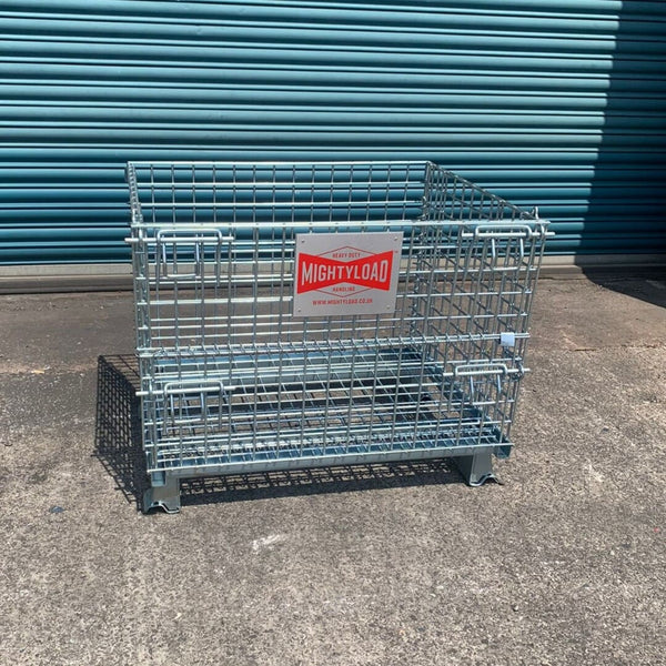 Half Euro Heavy Duty Collapsible Pallet Cage, 500KG Capacity. Now £89