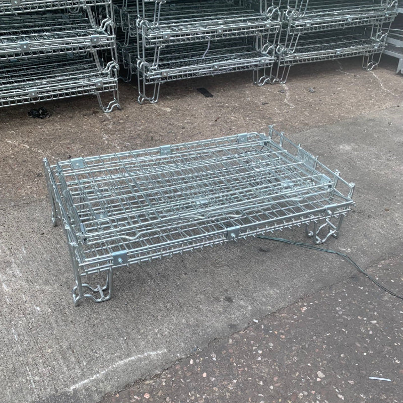 USED Half Euro Collapsible Wire Mesh Pallet Cage