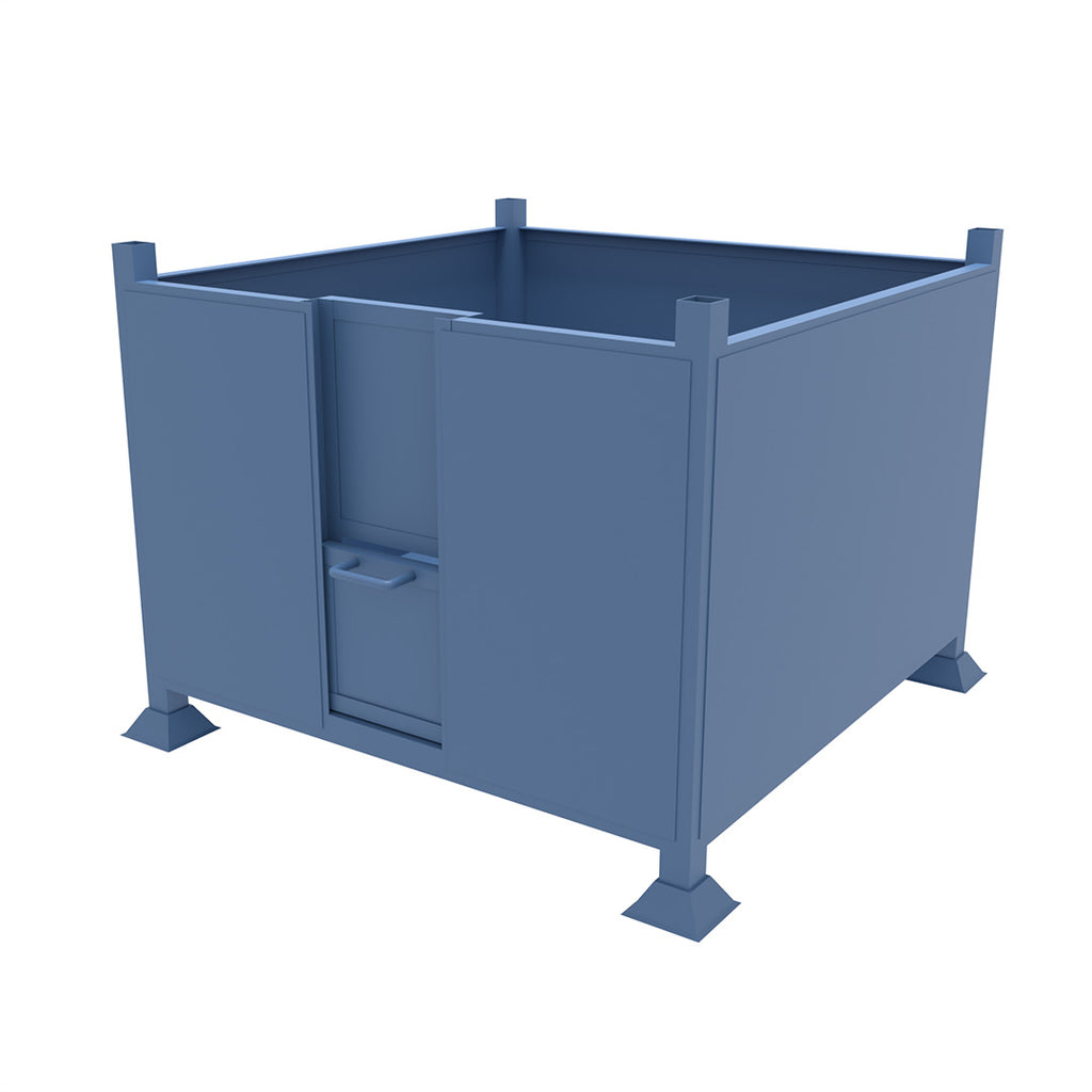 Stillage Bin with Sliding Hatch Door