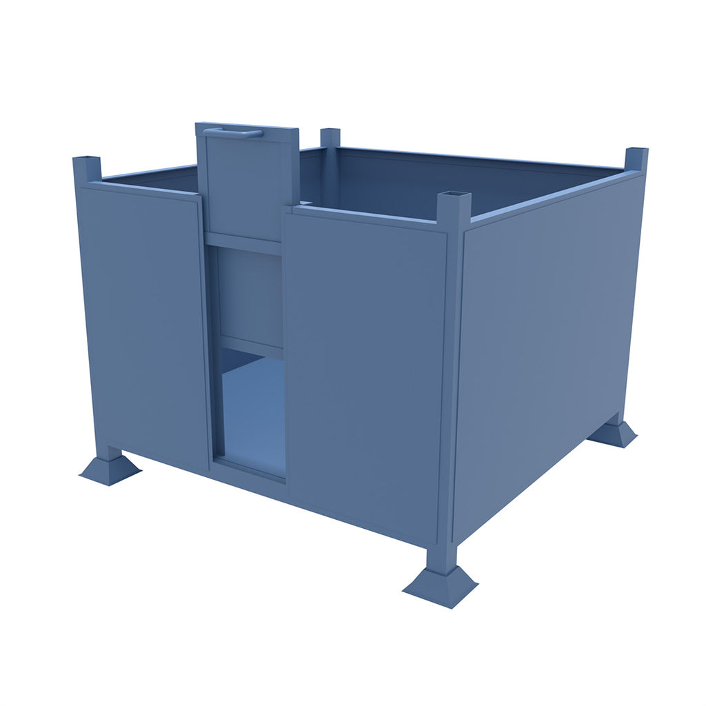 Stillage Bin with Sliding Hatch Door