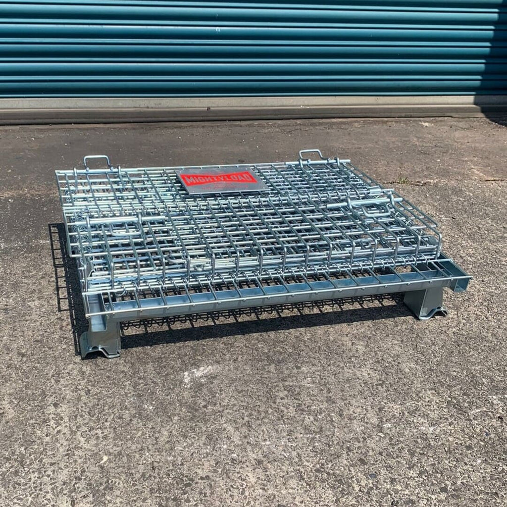 Half Euro Heavy Duty Collapsible Pallet Cage, 500KG Capacity. Now £89