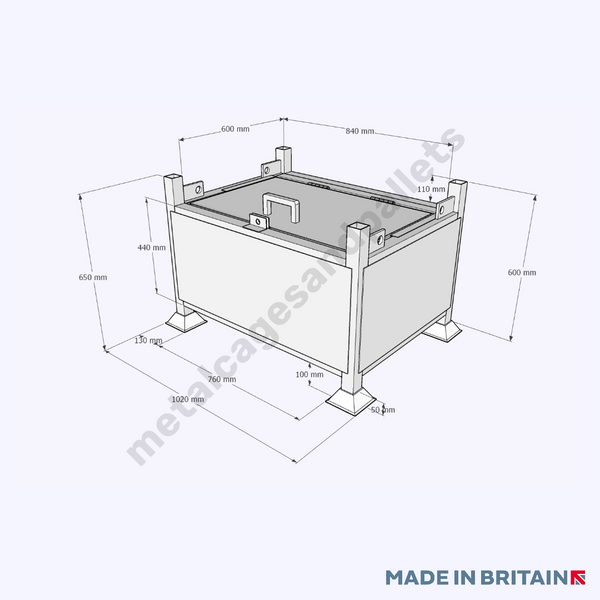 Crane Lifting Lockable Stillage - Customise from £410