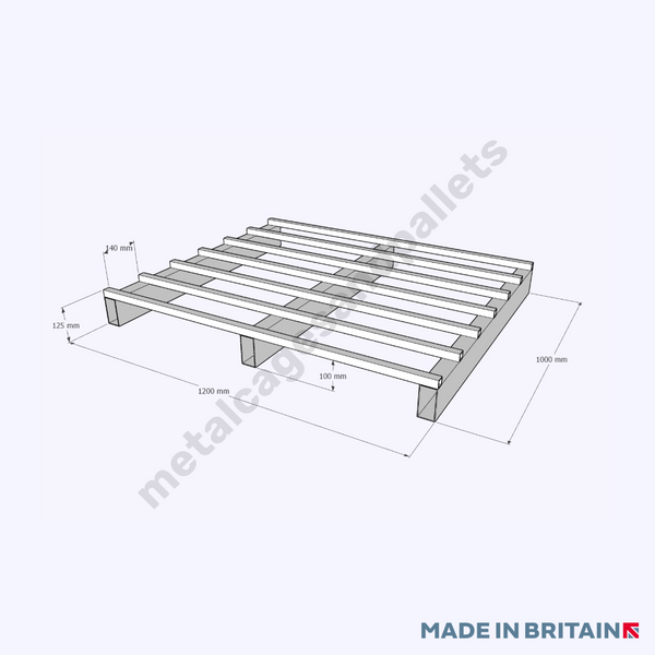 Heavy Duty UK & Euro Sized Metal Pallets