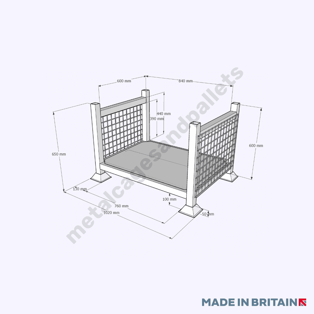 2-sided Mesh Stillages - Customise & Shop Now £195