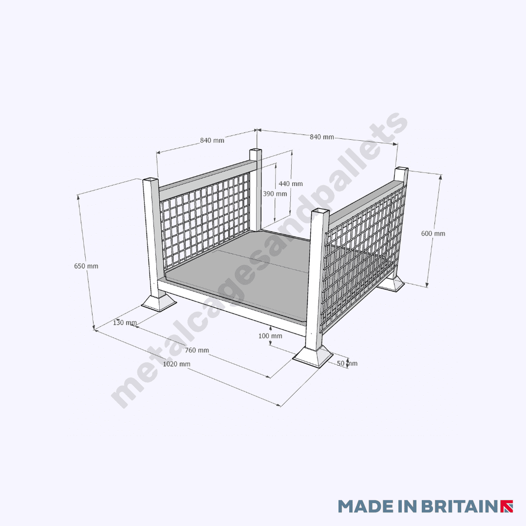 2-sided Mesh Stillages - Customise & Shop Now £195