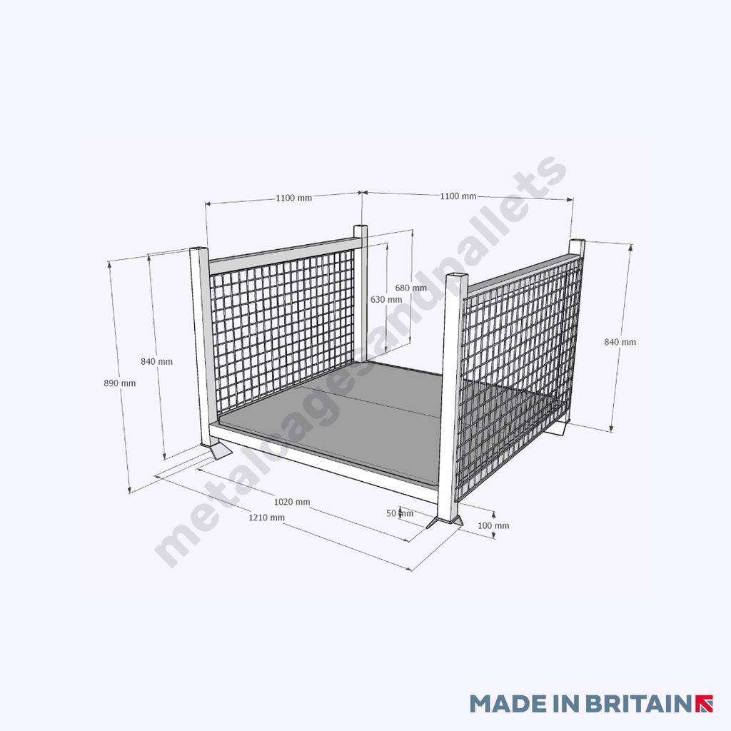 2-sided Mesh Stillages - Customise & Shop Now £195