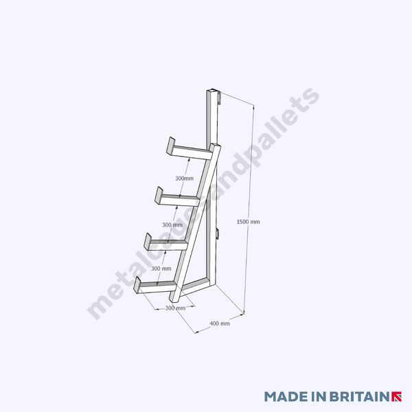 Cantilever Wall Rack with Tilted Arms £545