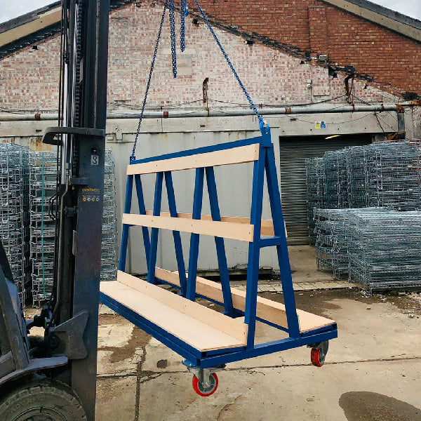 A Frame Glass Stillage Trolley (Crane Lifting). £845