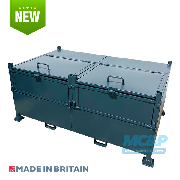 Double Width Lockable Stillage Box With Half-Drop Fronts £780