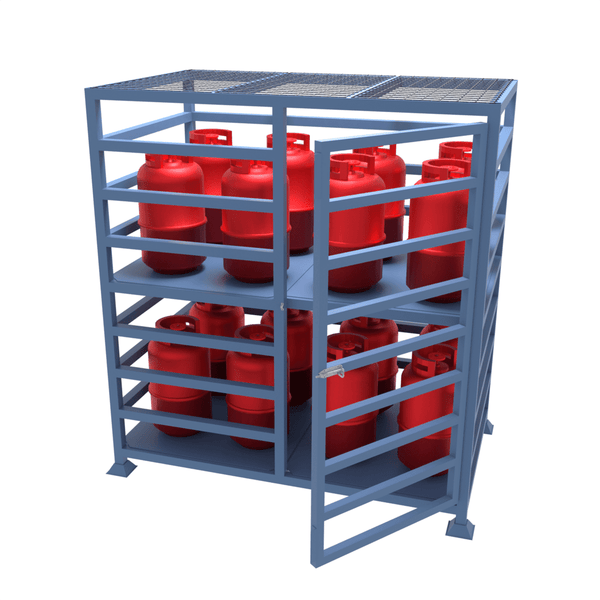 Free Standing Gas Bottle Cylinder Storage Cage - Assembled/Shelf £1799