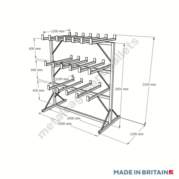 Double Sided Cantilever Storage Rack £895