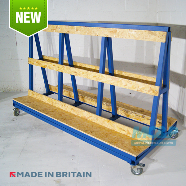 Large A Frame Glass Stillage Trolley (Short Profile). £699+VAT – Metal ...