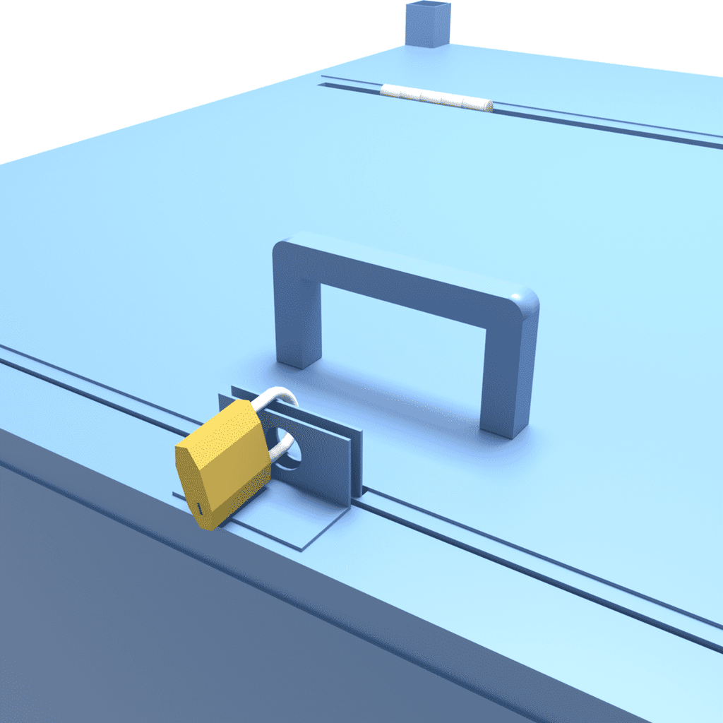Large Lockable Site Box, Drop Front & 1000KG Capacity £330