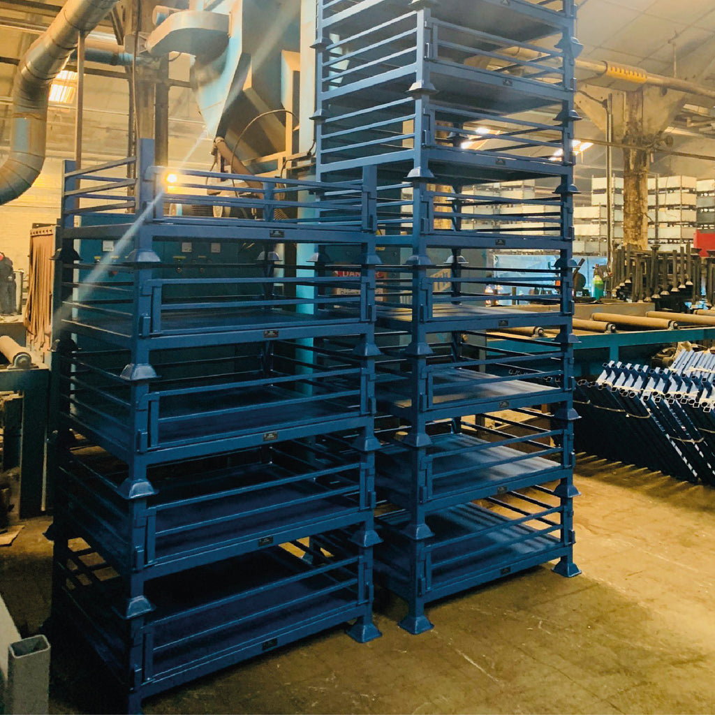 Stackable Stillage Crates with Braced Sides - £210