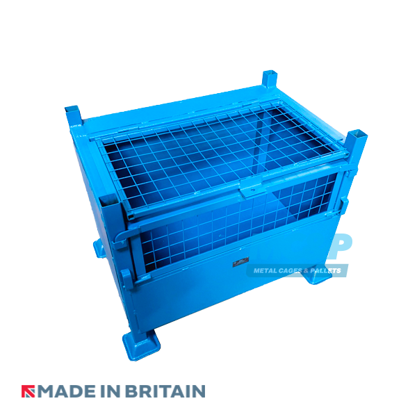 Large Lockable Site Stillage with Half-Drop Front & Mesh Inserts £330