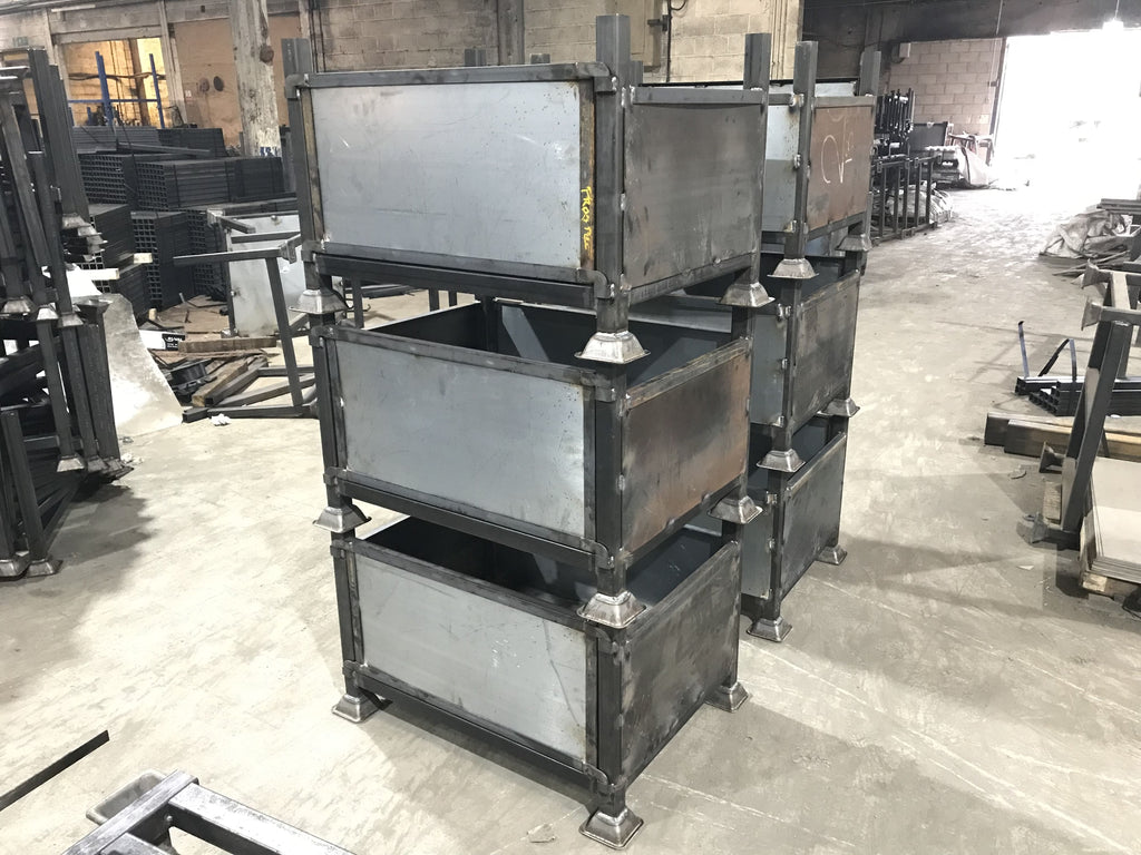 Metal Stillage, Solid Sides & Detachable Front - Customise From £245