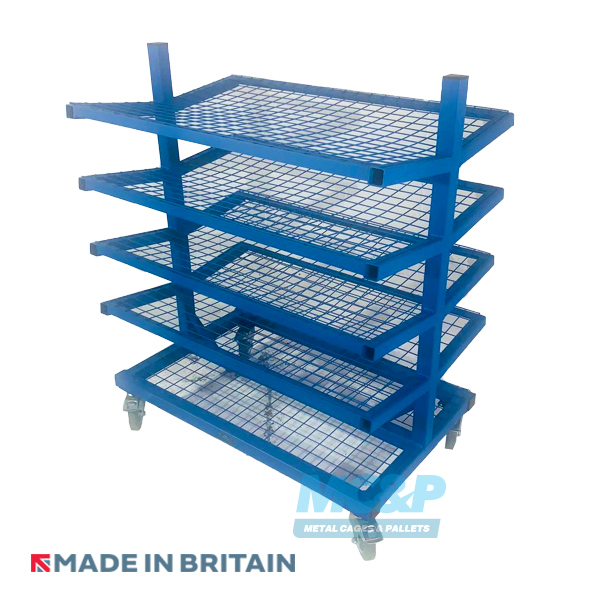 Heavy Duty Pipe Trolley (+Mesh Shelves). From £299+VAT – Metal Cages ...