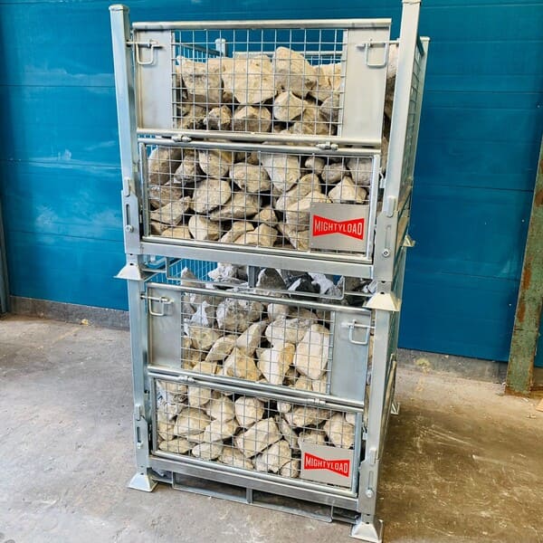 Large Collapsible Stillage Cage 10-40 Units. Galvanised 1500KG SWL