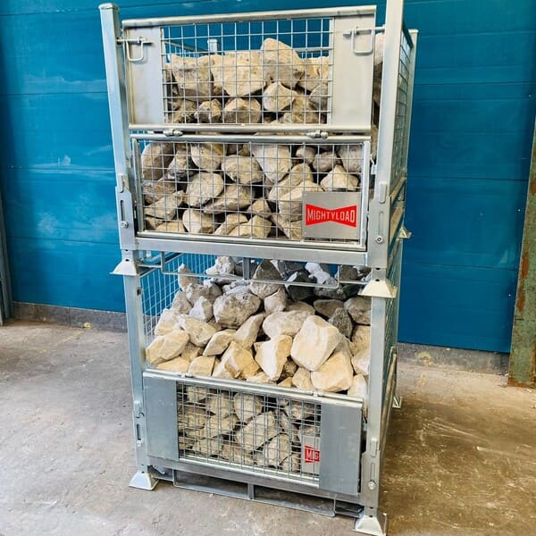 Large Collapsible Stillage Cage 10-40 Units. Galvanised 1500KG SWL