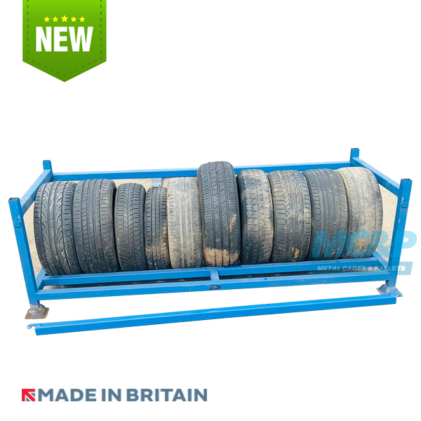 Stackable Tyre Stillage Rack With Lift Off Front. £580.