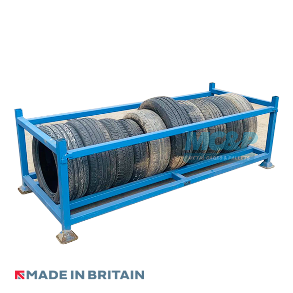 Stackable Tyre Stillage Rack With Lift Off Front. £580.