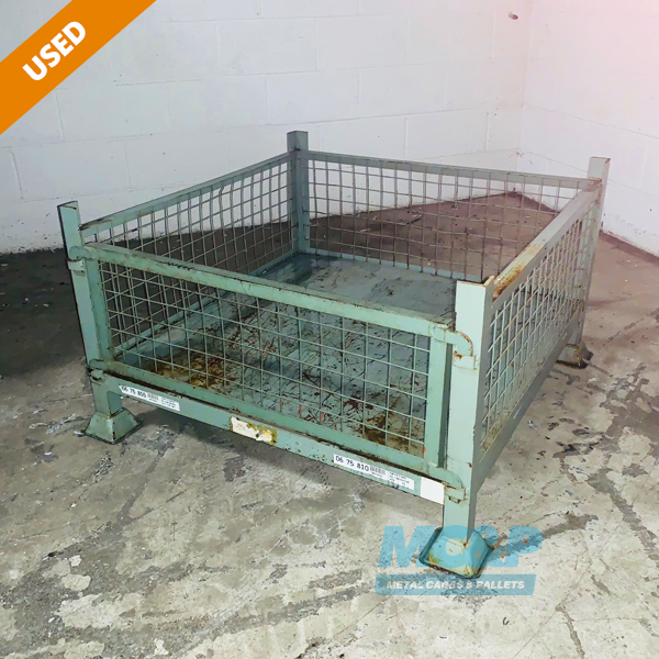 Metal Mesh Stillage With Removable Front - £40+vat USED