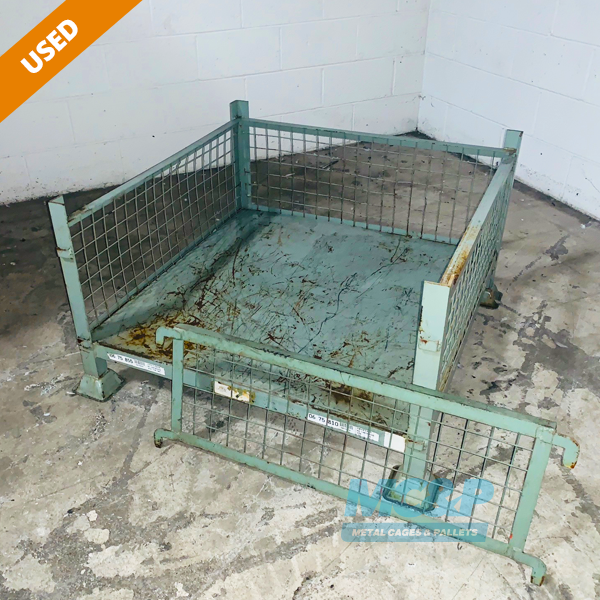 Metal Mesh Stillage With Removable Front - £40+vat USED